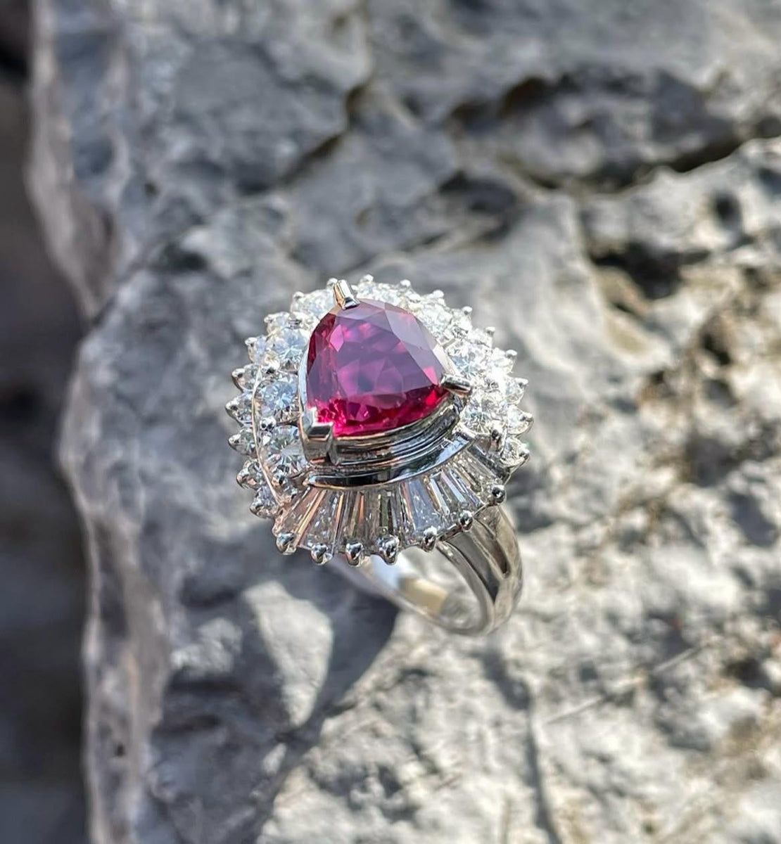 Trillion Ruby Diamond Ring – LOVELOTSDIAMOND